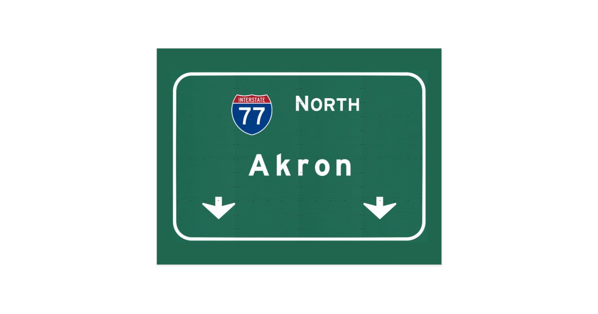 Akron Ohio oh Interstate Highway Freeway : Postcard | Zazzle.com
