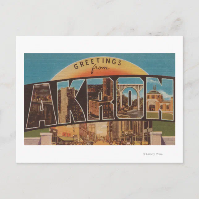 Akron, OhioLarge Letter ScenesAkron, OH Postcard | Zazzle