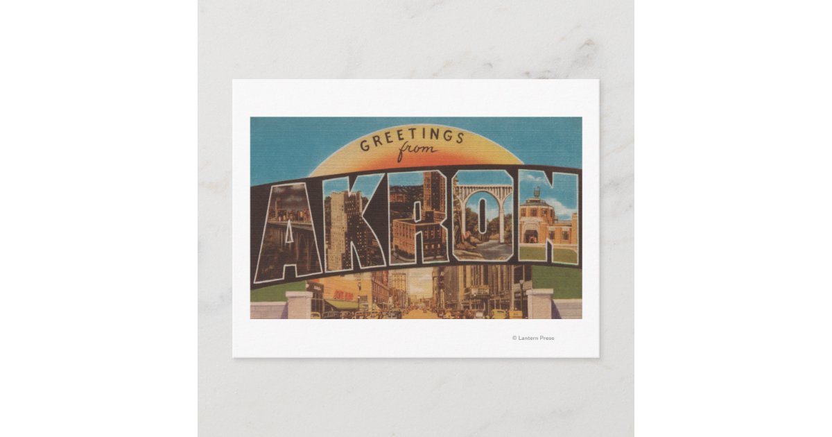 Akron, OhioLarge Letter ScenesAkron, OH Postcard | Zazzle