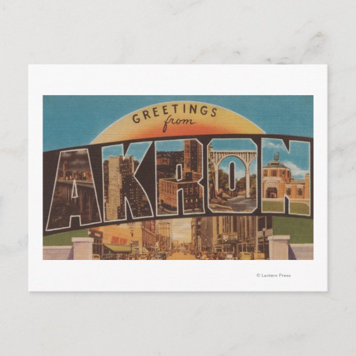 Akron, OhioLarge Letter ScenesAkron, OH Postcard | Zazzle.com