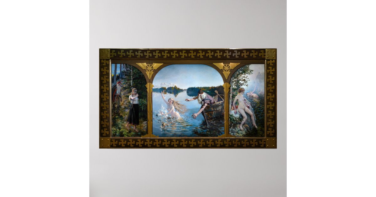 Akseli Gallen-Kallela - Aino Triptych Poster | Zazzle