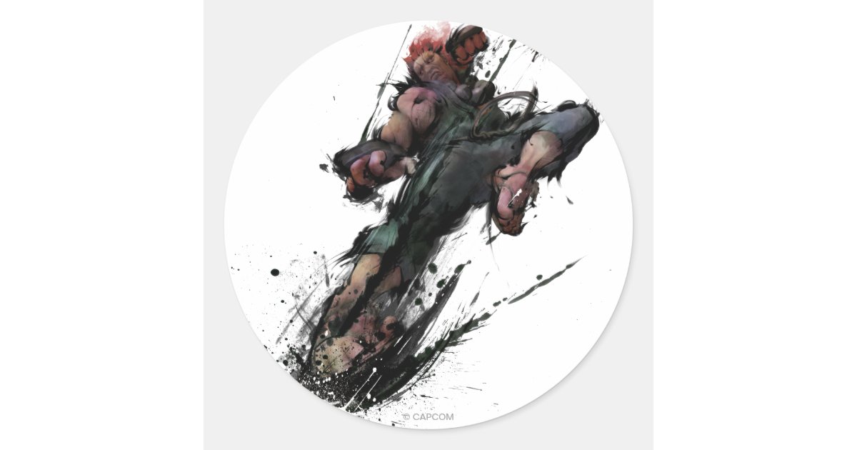 Akuma Kick Classic Round Sticker | Zazzle