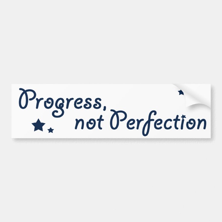Al-anon - Progress, not Perfection Bumper Sticker | Zazzle