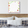 Al Hamichya Hebrew text with Modern Floral Frame Canvas Print | Zazzle