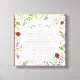 Al Hamichya Hebrew text with Modern Floral Frame Canvas Print | Zazzle