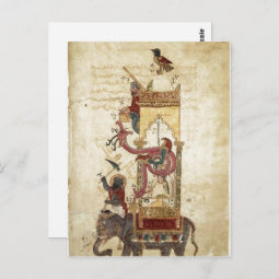 Al-Jazari: The Elephant Clock (mechanical clock, w Postcard | Zazzle