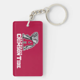 Alabama A Crimson Tide Big Al Keychain | Zazzle
