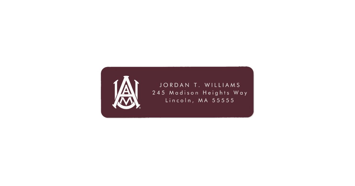 Alabama A&M Logo Label | Zazzle