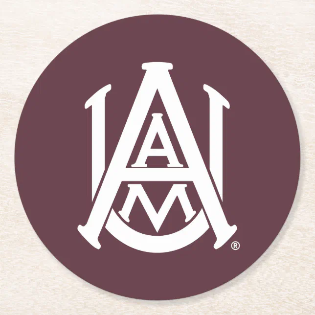 Alabama A&M Logo Round Paper Coaster | Zazzle