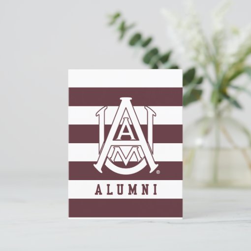 Alabama A&M University Alumni Stripes Invitation Postcard | Zazzle