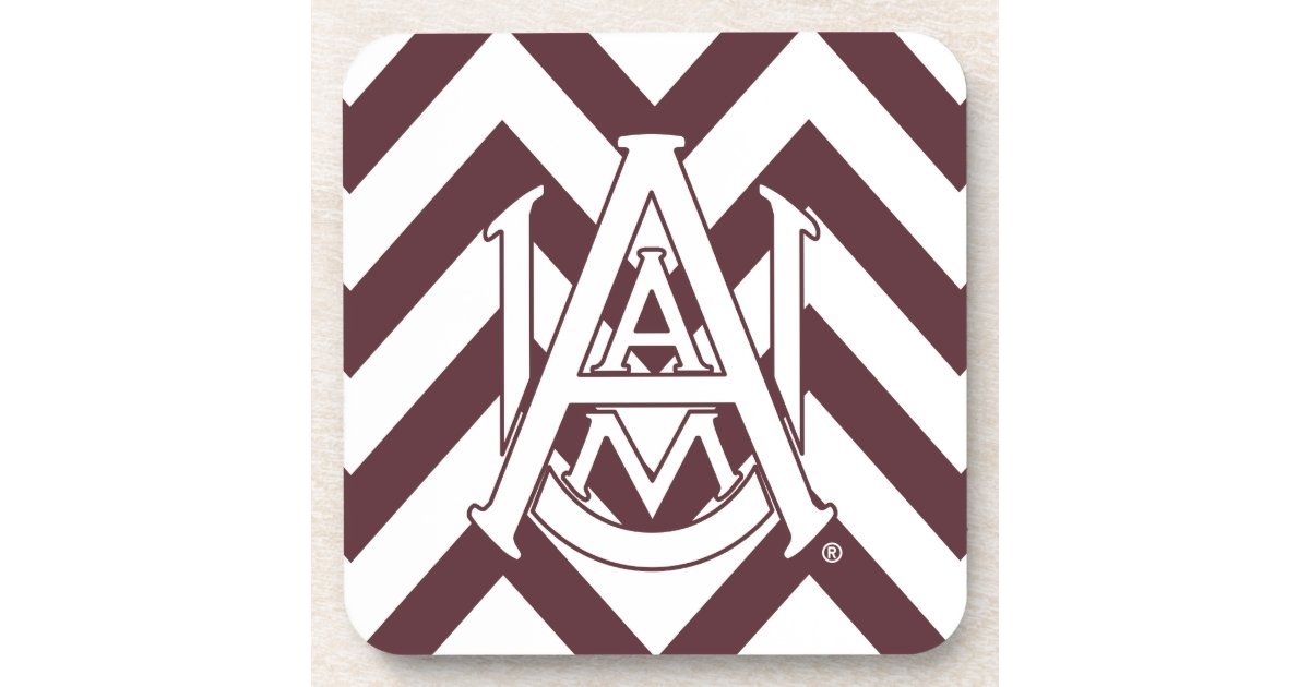 Alabama A&M University Chevron Beverage Coaster | Zazzle