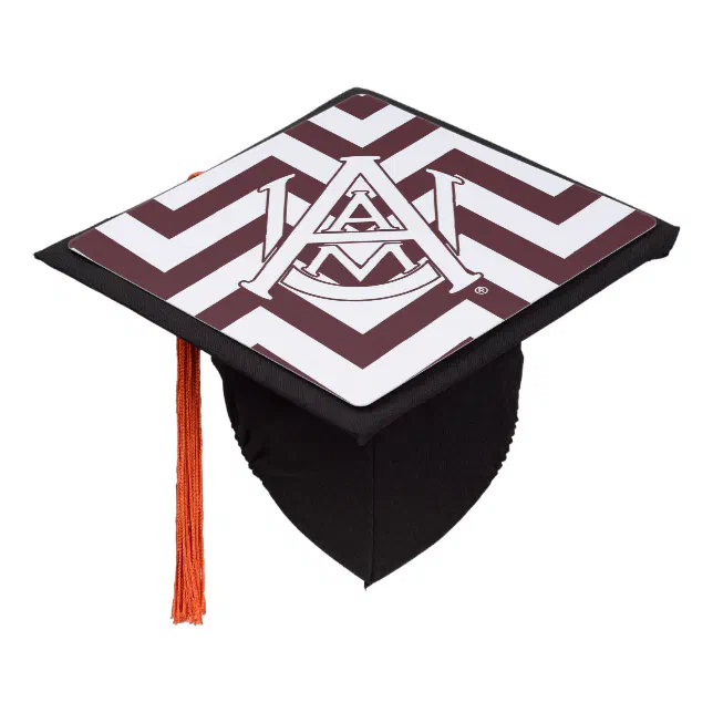 Alabama A&M University Chevron Graduation Cap Topper | Zazzle