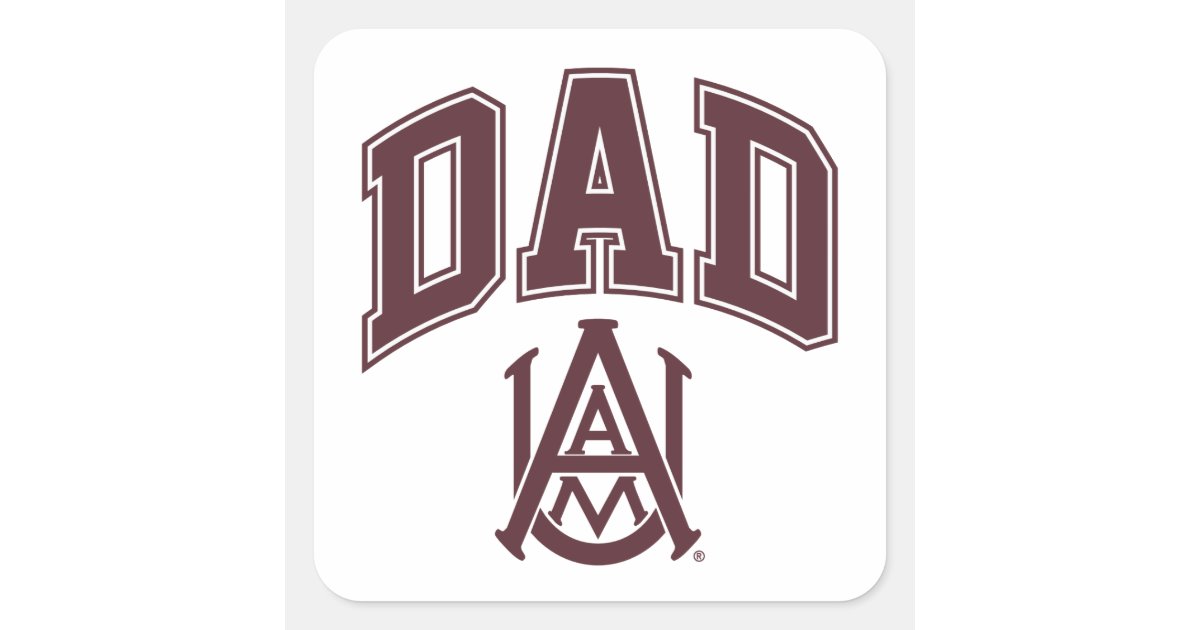Alabama A&M University Dad Square Sticker | Zazzle