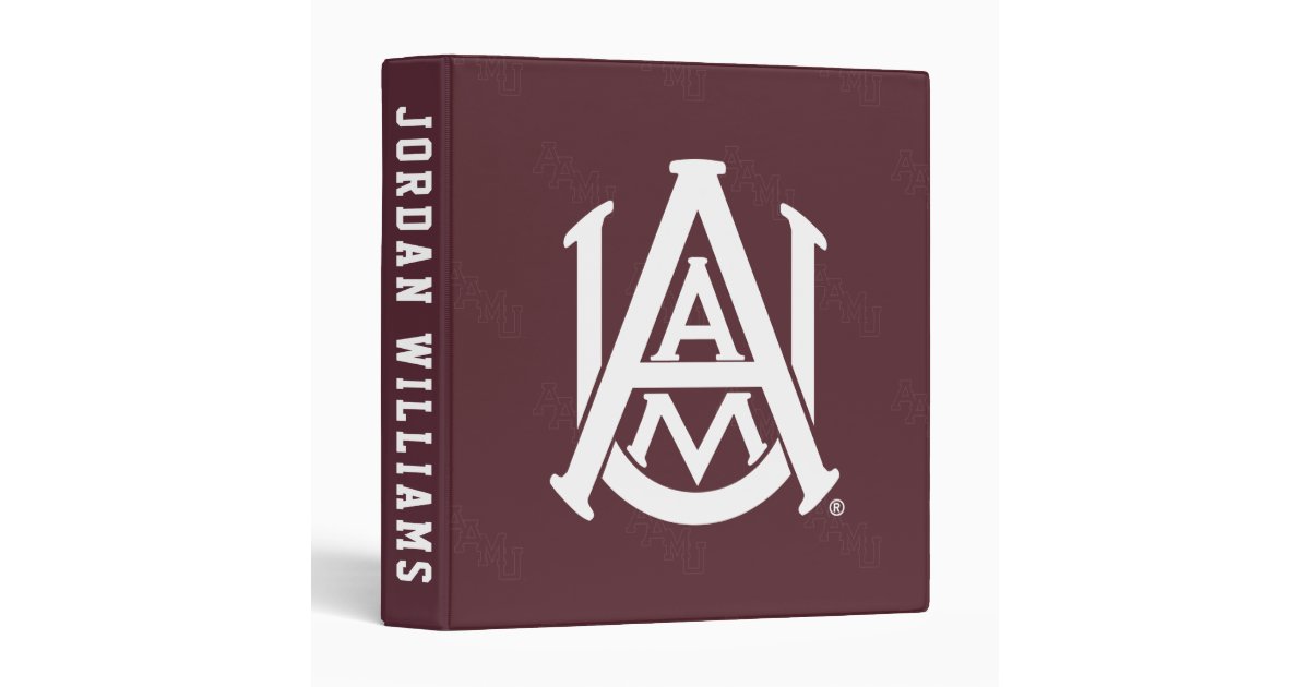 Alabama A&M University Watermark 3 Ring Binder | Zazzle
