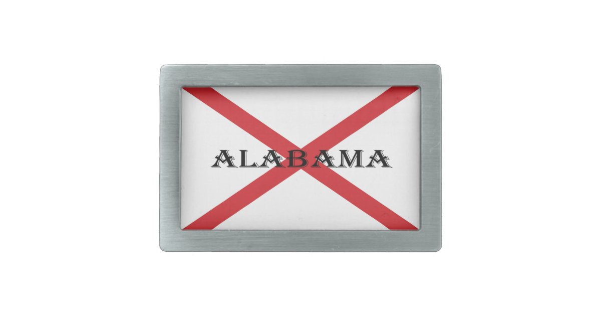 Alabama and Flag bbcnt Belt Buckle | Zazzle