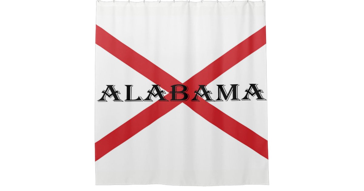 Alabama and Flag sccnt Shower Curtain | Zazzle