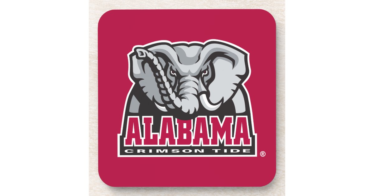 Alabama Crimson Tide Big Al Beverage Coaster | Zazzle