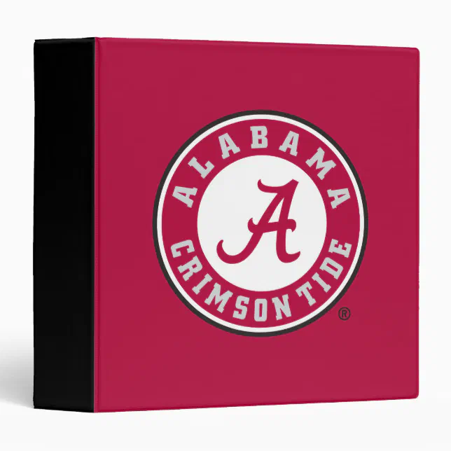 Alabama Crimson Tide Circle 3 Ring Binder | Zazzle