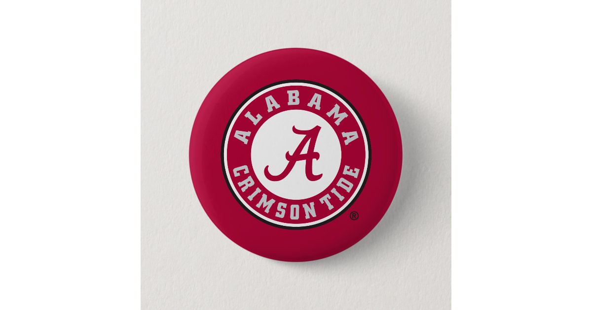 Alabama Crimson Tide Circle Button | Zazzle