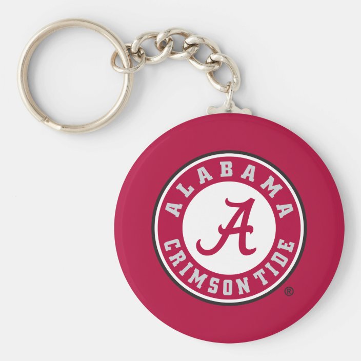 Alabama Crimson Tide Circle Keychain | Zazzle.com