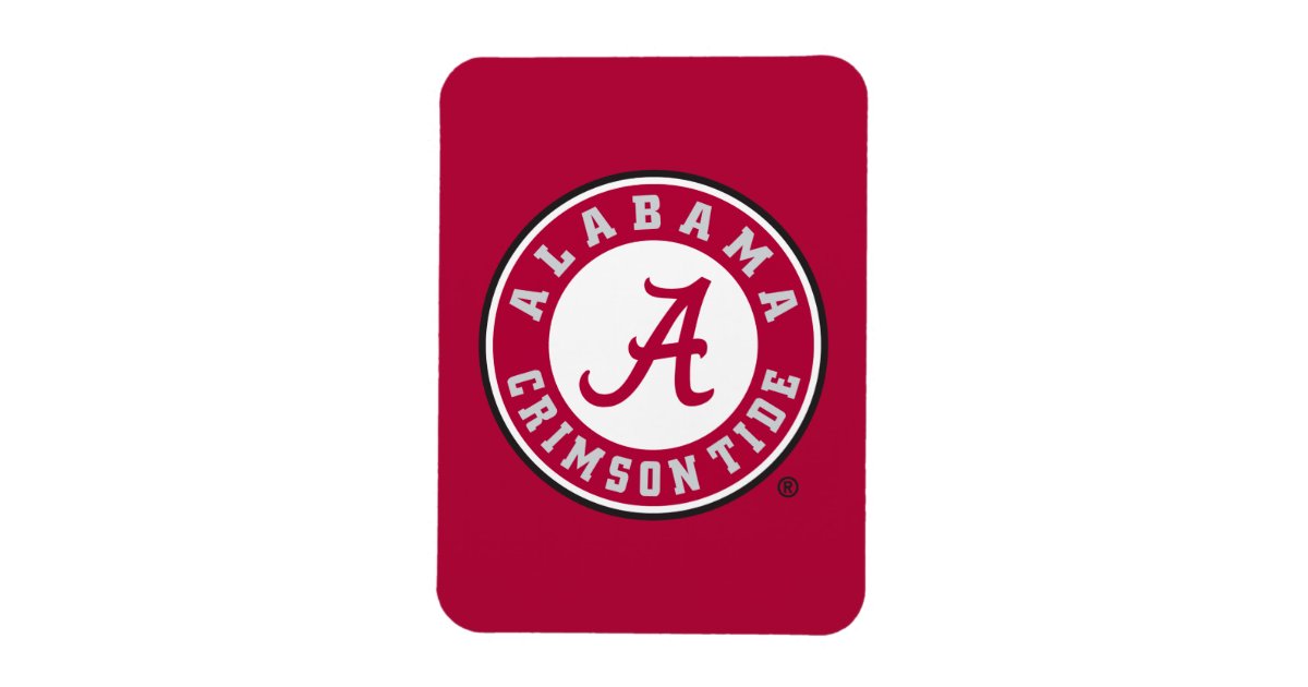 Alabama Crimson Tide Circle Magnet | Zazzle