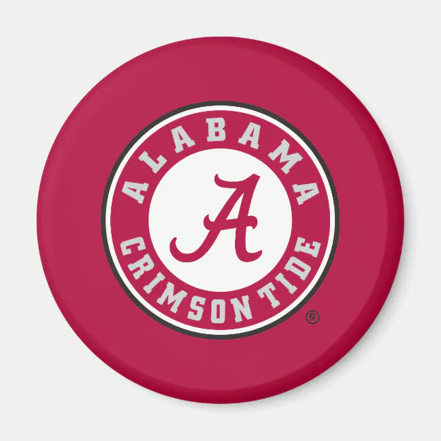 Alabama Crimson Tide Circle Magnet | Zazzle