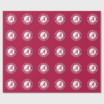 Alabama Crimson Tide Circle Wrapping Paper | Zazzle