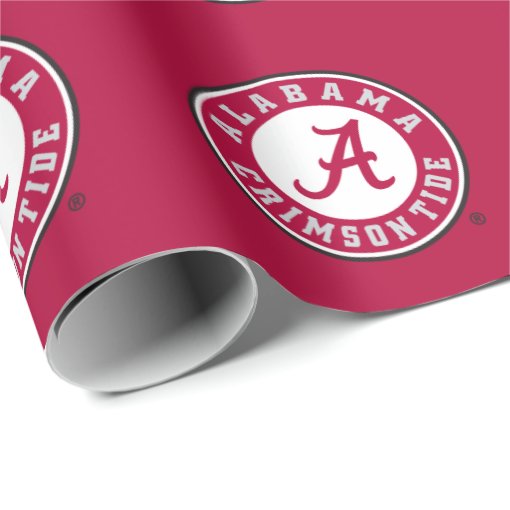 Alabama Crimson Tide Circle Wrapping Paper | Zazzle