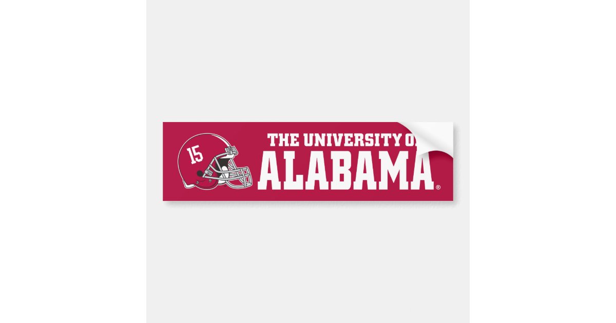 Alabama Crimson Tide Football Helmet Bumper Sticker | Zazzle