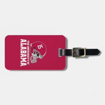 Alabama Crimson Tide Football Helmet Luggage Tag | Zazzle