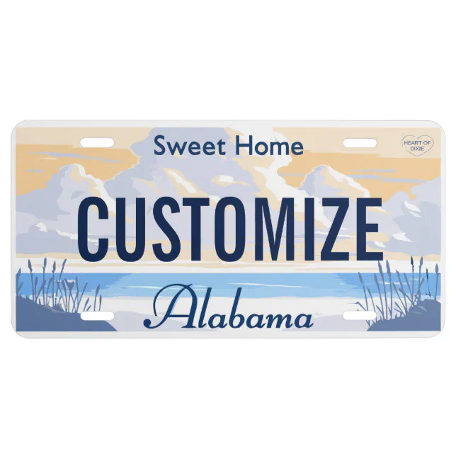 Alabama Custom License Plate | Zazzle