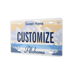 Alabama Custom License Plate | Zazzle