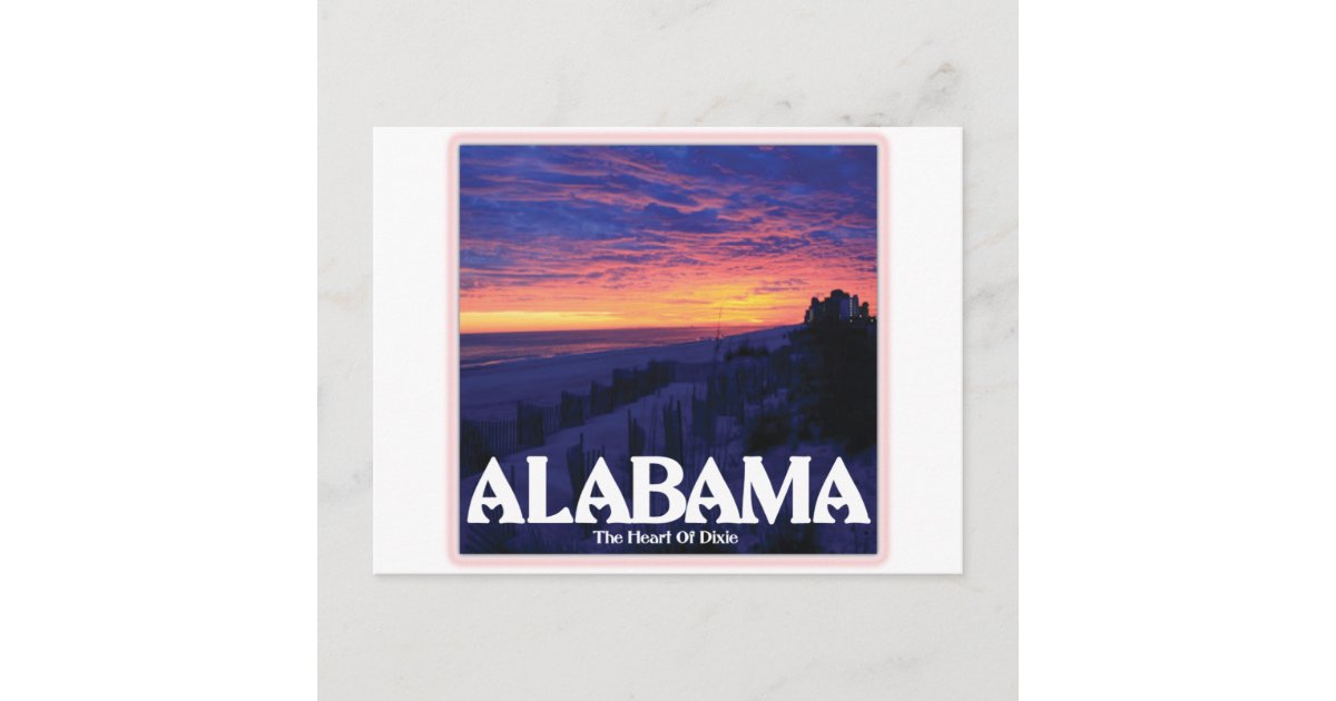Alabama Dark Sunset Postcard | Zazzle