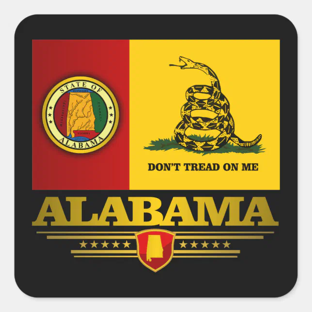 Alabama (DTOM) Square Sticker | Zazzle