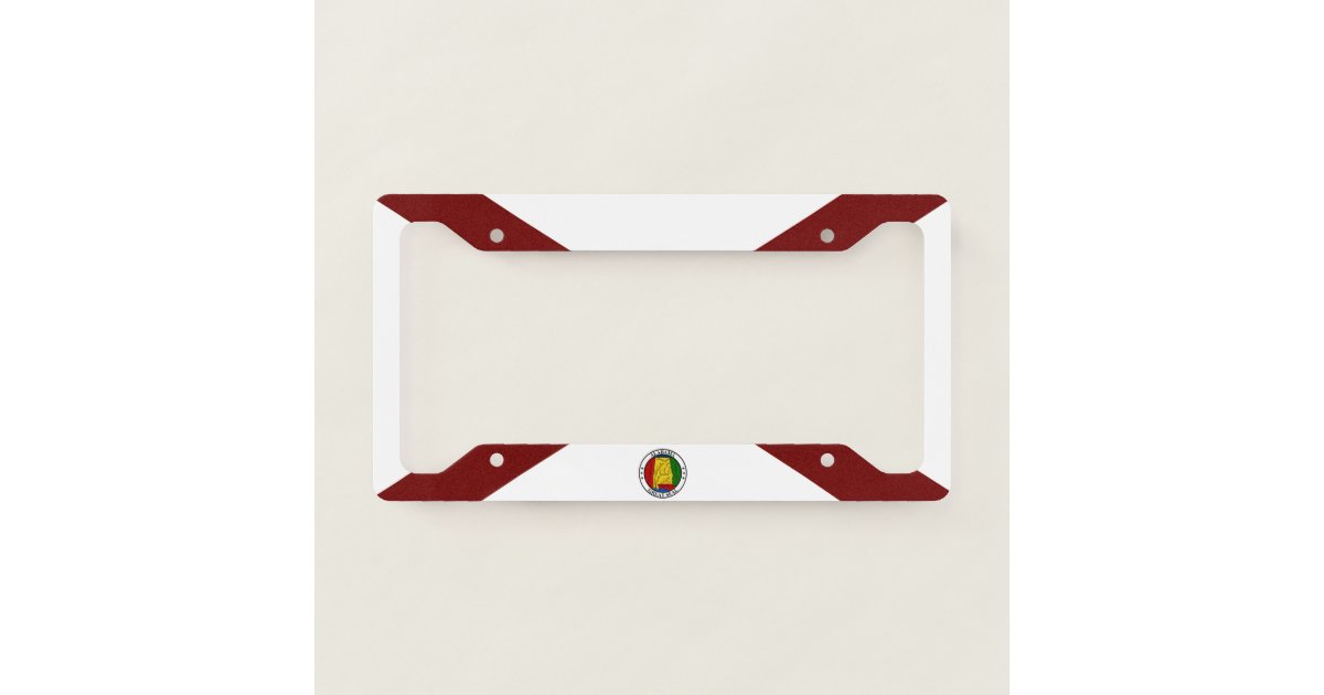 Alabama flag-emblem license plate frame | Zazzle
