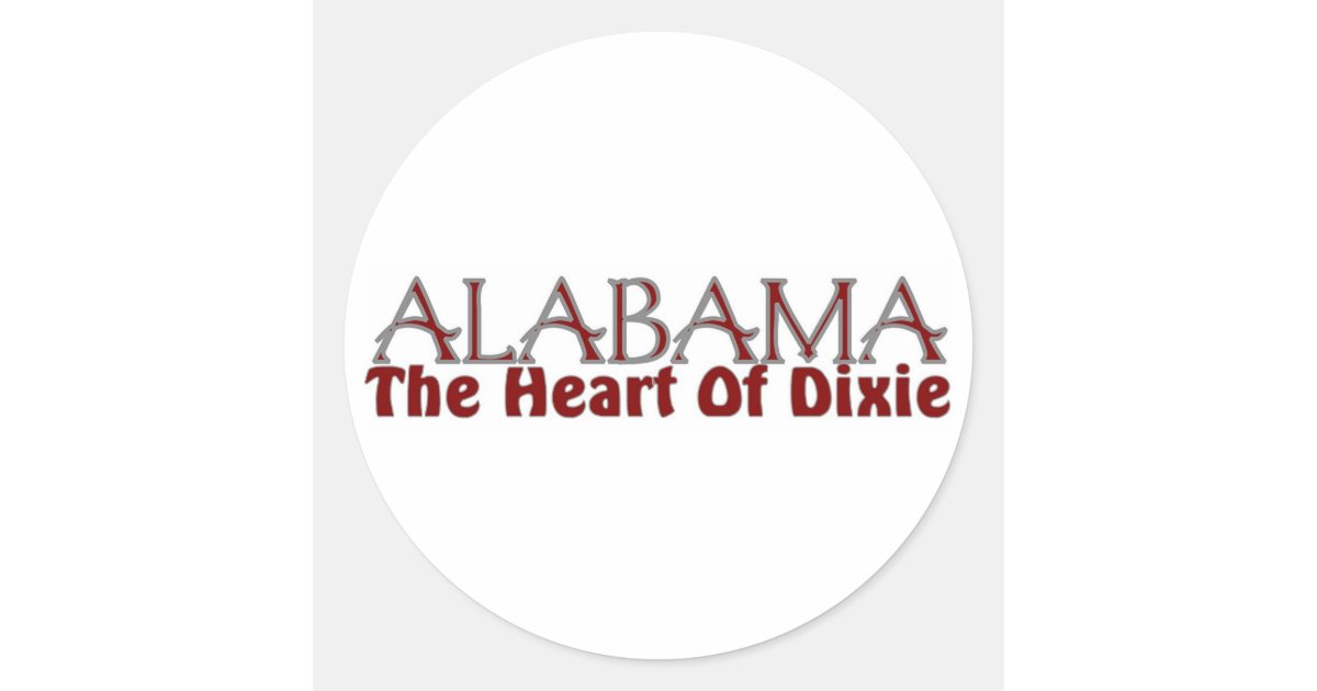 Alabama heart of Dixie stickers | Zazzle