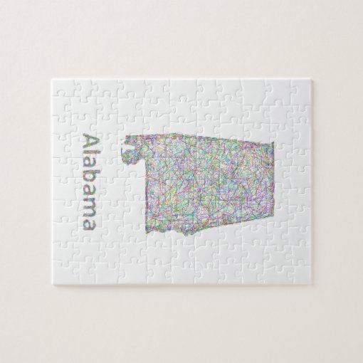 Alabama map jigsaw puzzle | Zazzle