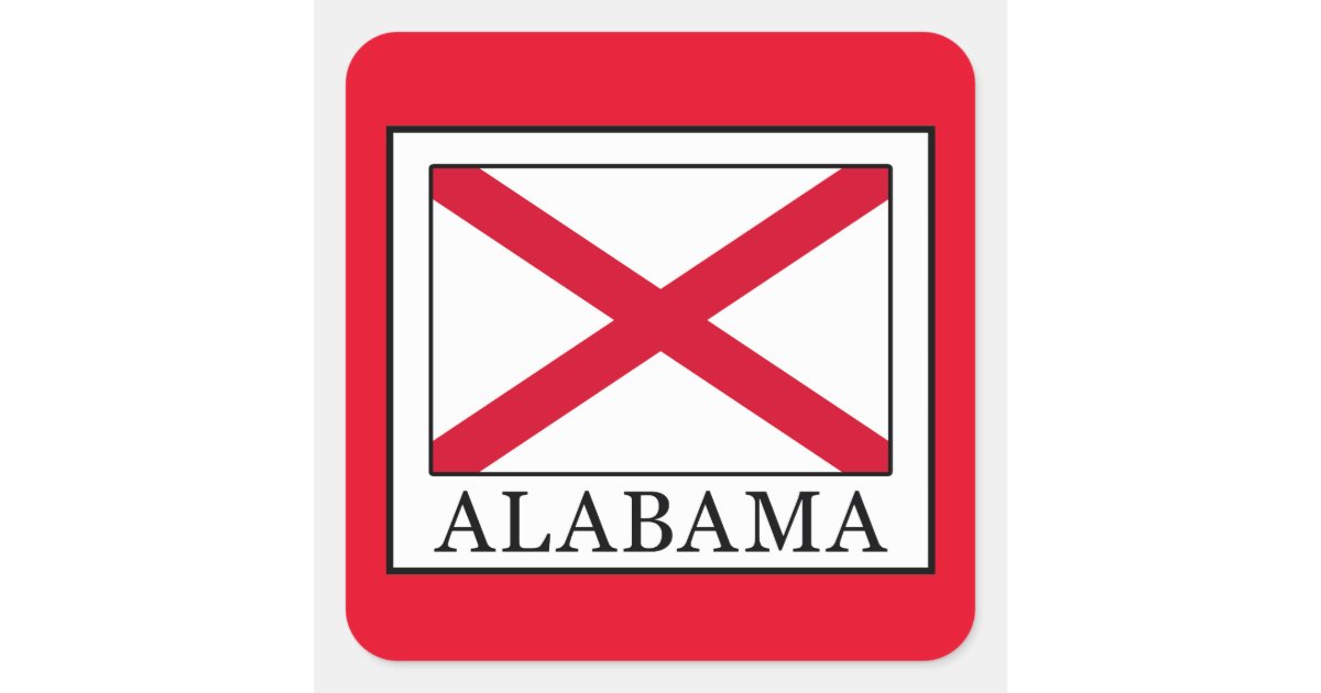 Alabama Square Sticker | Zazzle