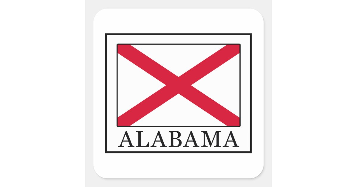 Alabama Square Sticker | Zazzle