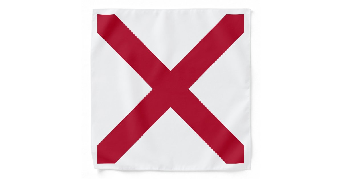 Alabama: St Andrew Crimson Cross Flag Bandana | Zazzle