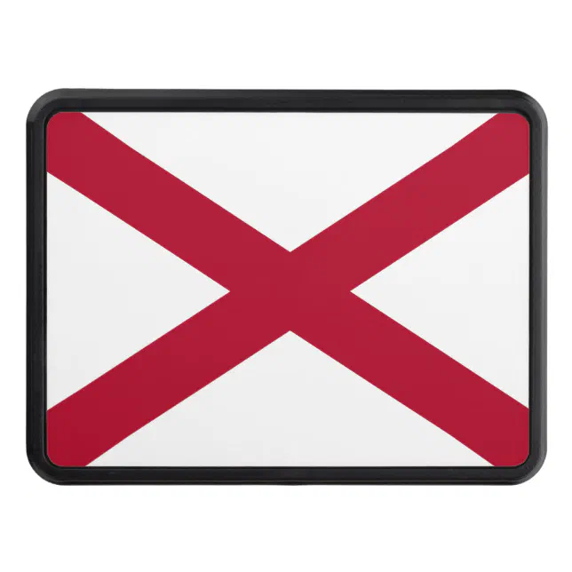 Alabama: St Andrew Crimson Cross Flag Hitch Cover | Zazzle