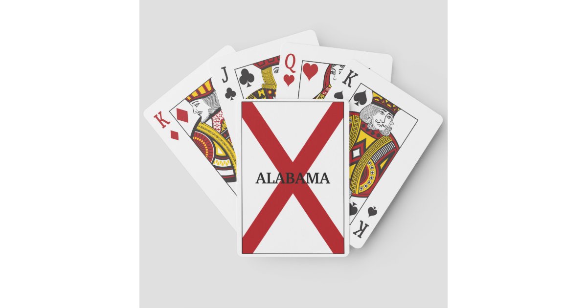 Alabama State Flag Custom Playing Cards | Zazzle