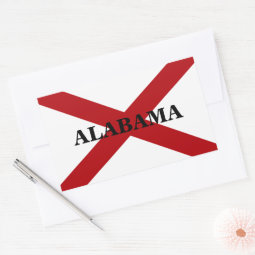 Alabama State Flag Custom Sticker | Zazzle