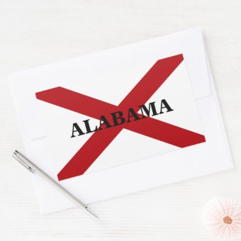 Alabama State Flag Custom Sticker | Zazzle