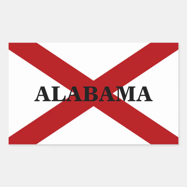 Alabama State Flag Custom Sticker | Zazzle