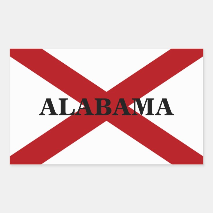 Alabama State Flag Custom Sticker | Zazzle