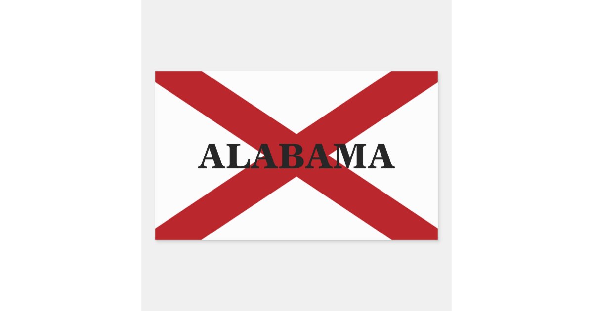 Alabama State Flag Custom Sticker | Zazzle