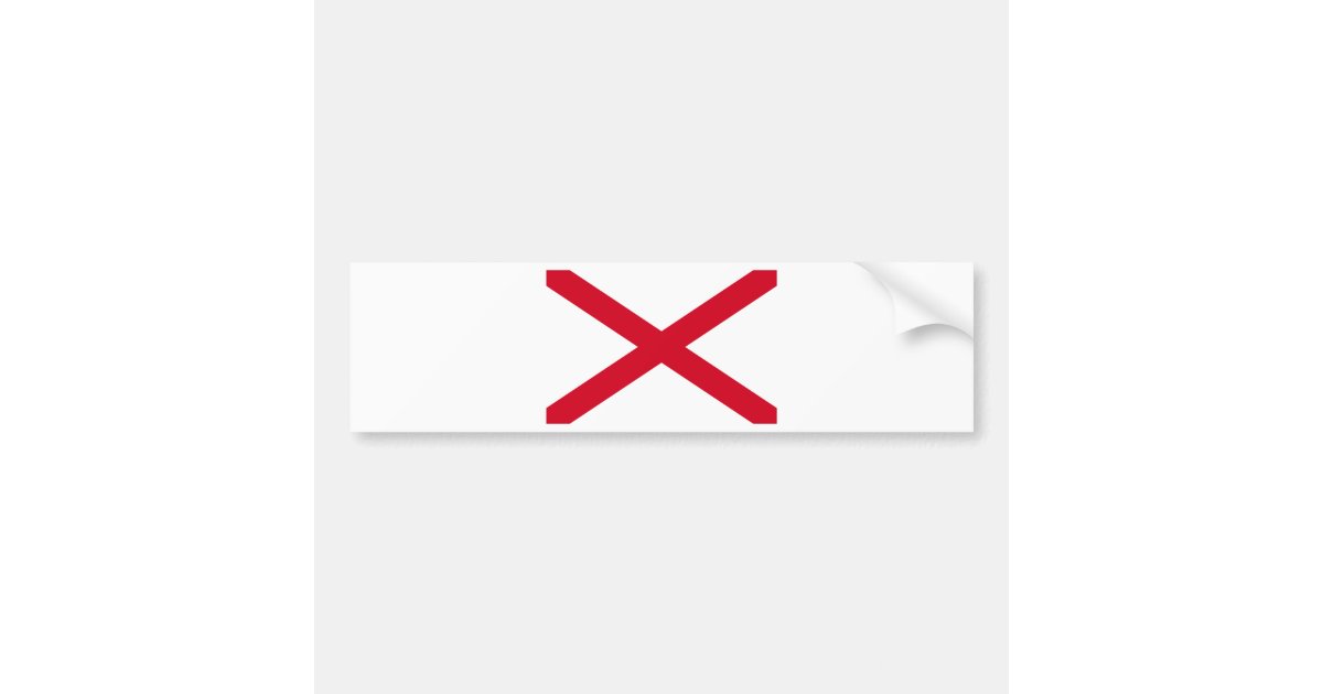 Alabama State Flag Design Bumper Sticker | Zazzle