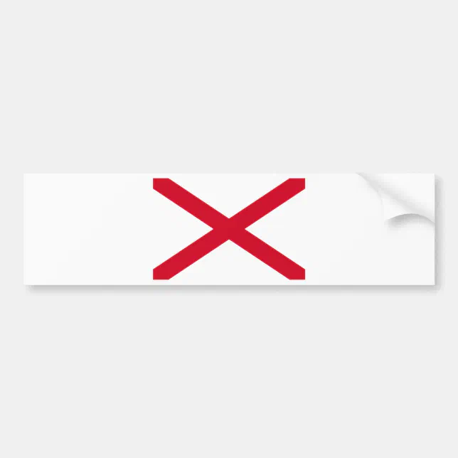 Alabama State Flag Design Bumper Sticker | Zazzle