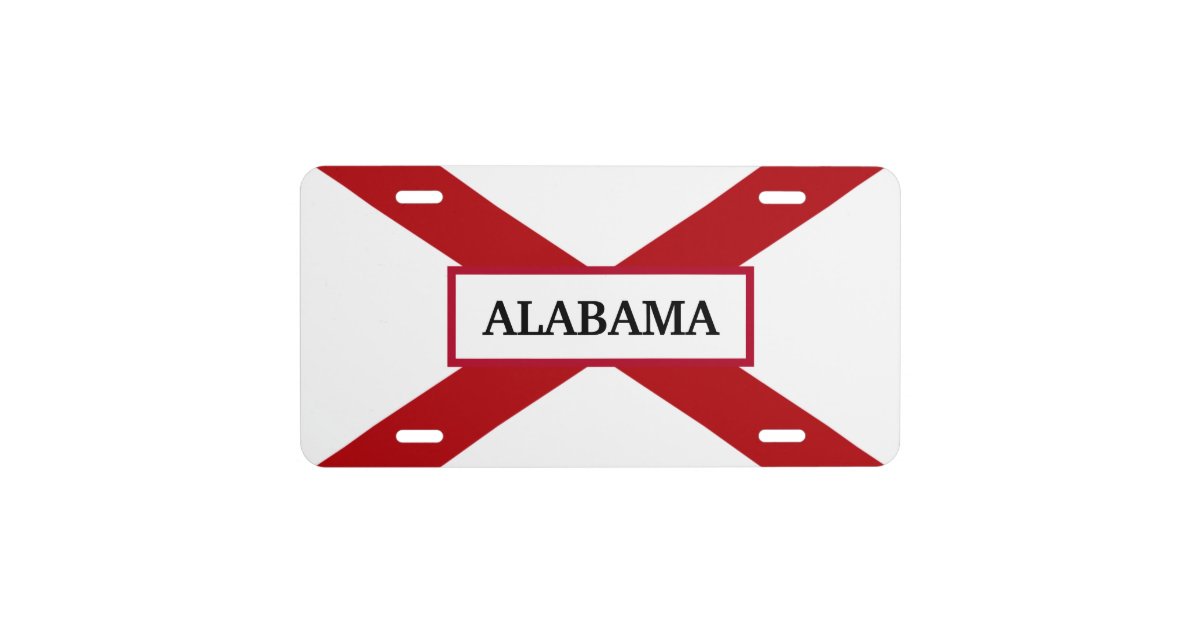 Alabama State Flag License Plate | Zazzle